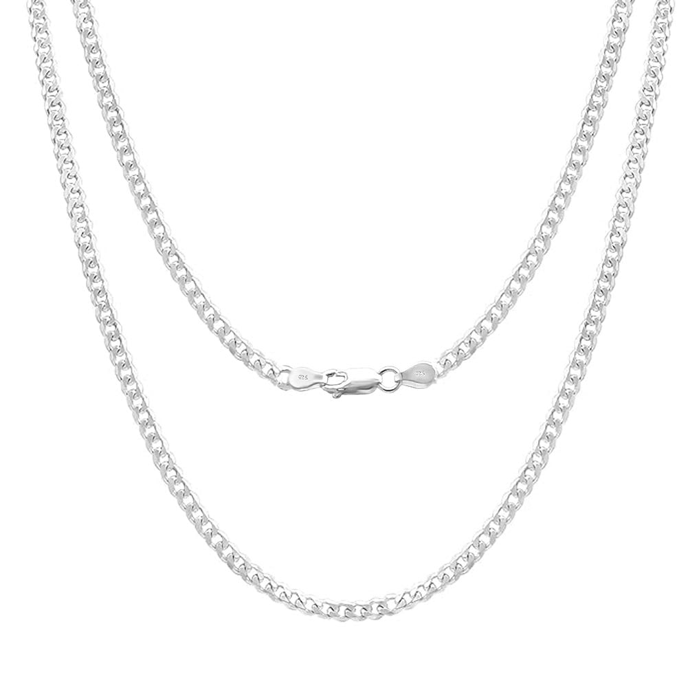 Solid Silver Curb Link Chain