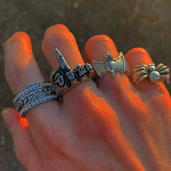 Solid Steel F U Ring